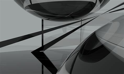 미래 건축 디자인입니다 3d 유리 분야 및 기하학적 요소 구성입니다 0명에 대한 스톡 사진 및 기타 이미지 0명 3차원 형태 거울 Istock