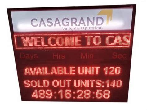 red wall mounted advertising scrolling led display at ₹ 2500 sq ft in