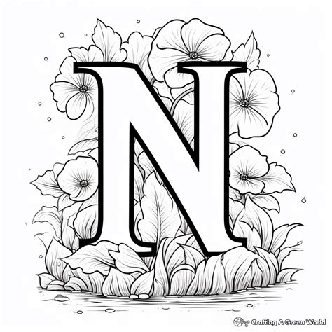 Free Letter N Coloring Pages Printable Pdf Worksheets Library