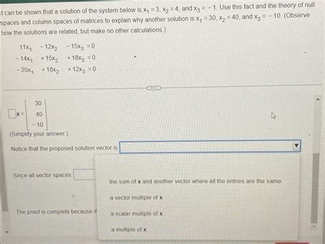 Solved It Can Be Shown That A Solution Of The System Below Chegg Com