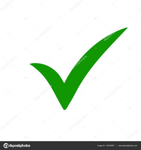 Green Tick Green Check Mark Tick Icon — Stock Vector © Cheremuha