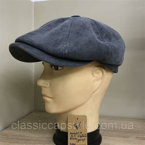 Кепка Мужская Восьмиклинка Хулиганка Вельветовая Серый Серая Теплая ...