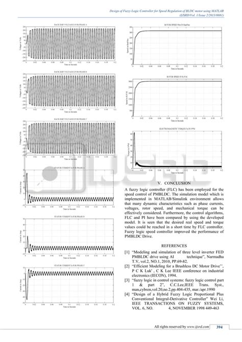 Design of Fuzzy Logic Controller for Speed Regulation of BLDC motor using MATLAB | PDF