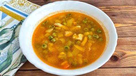 Легкий суп с зеленым горошком и куриной грудкой Youtube