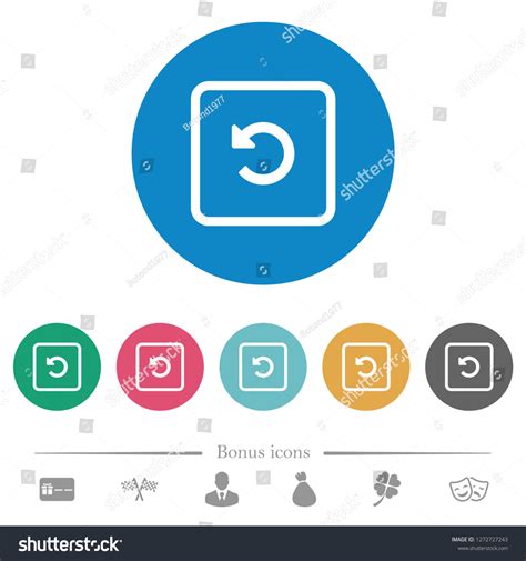 Rotate Object Left Flat White Icons On Round Royalty Free Stock Vector Avopix Com