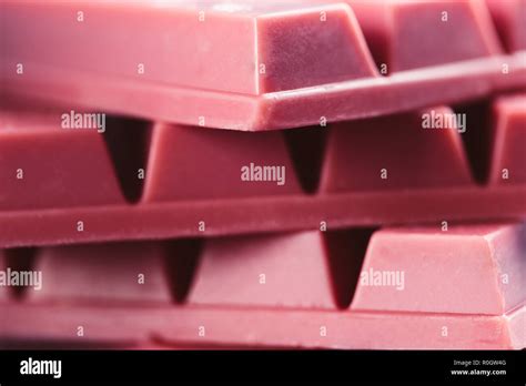Finger Ruby Chocolate Bar Made From Ruby Cocoa Bean New Dimension Of Chocolate Sweets Stock