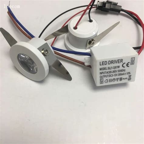 Pcs Lot Diameter Mm Led Cabinet RED Mini Spot Light W Include Led Driver AC V Mm