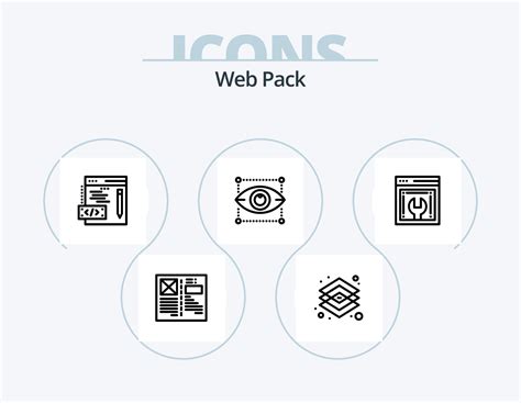 Web Pack Line Icon Pack 5 Icon Design Virtual 3d Environmentd Shapes