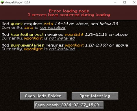 My Minecraft Java Crashed Because I Dont Have These Two Things