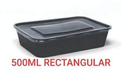 Dissposable Food Cantainer Black Box Rectangular Shape 500ml750ml