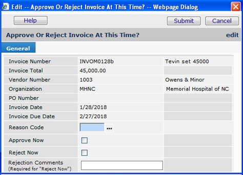 invoice approval processing