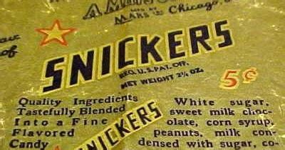 Candy History History Of The Snickers Candy Bar