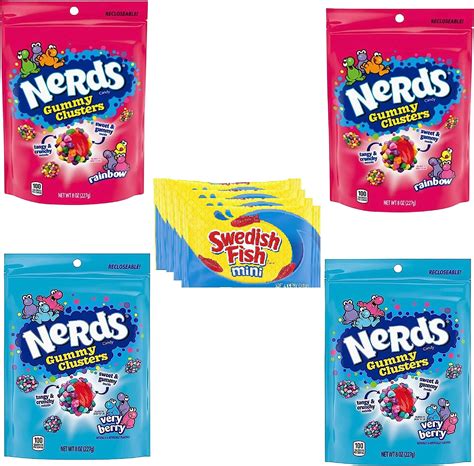 Amazon Com Nerds Gummy Clusters Candy Rainbow Ounce Movie Theater Candy Boxes Pack Of