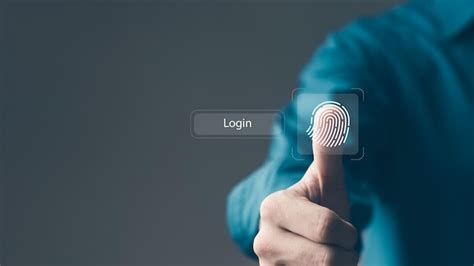 Premium Photo Business Man Fingerprint Scanning And Biometric