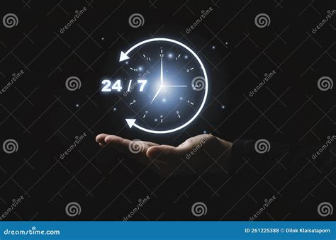 Virtual 247 With Clock On Hand For Worldwide Nonstop And Full Time