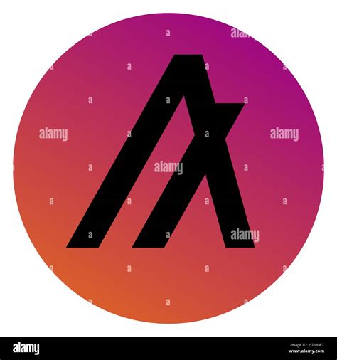 Algorand ALGO Token Symbol Cryptocurrency Logo In Circle Coin Icon Isolated On White Background