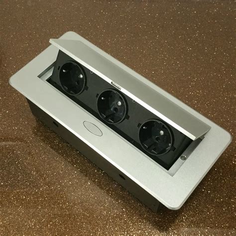 Customize Eu Power Hidden Mounted Desktop Table Damped Socket Office Table Outlet Grounded
