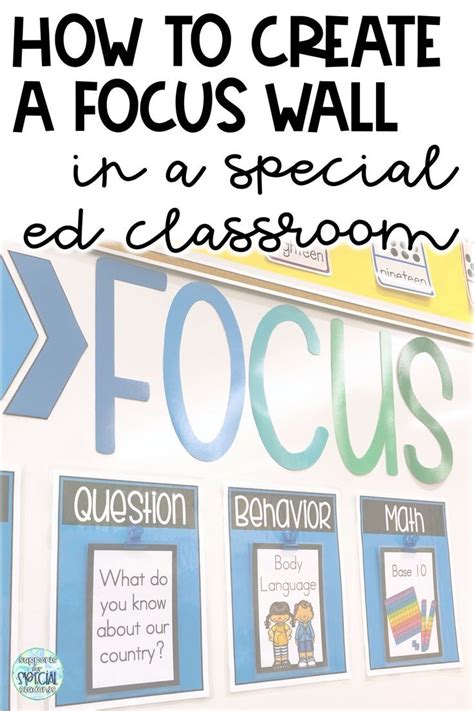 How To Create A Focus Wall In A Special Education Classroom