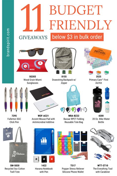 11 easy budget friendly giveaways below 3