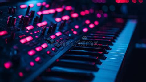 Synthesizer With A Futuristic Design And A Wide Range Of Electronic Sounds Stock Image Image