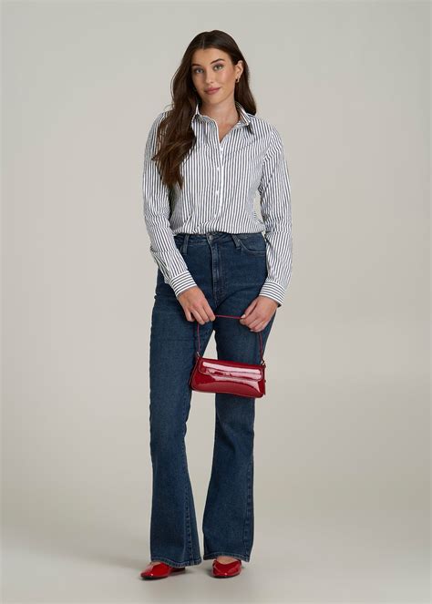 Slim Fit Button Up Womens Tall Shirt American Tall