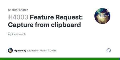 Feature Request Capture From Clipboard · Issue 4003 · Sharexsharex