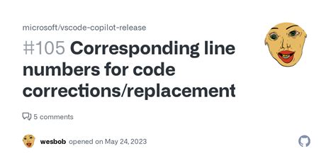 Corresponding Line Numbers For Code Corrections Replacement · Issue 105 · Microsoft Vscode