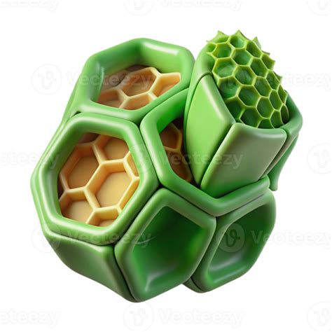 Abstract Hexagonal Cellular Structure 3d Render 56549276 Png