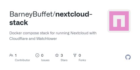 github barneybuffet nextcloud stack docker compose stack for running