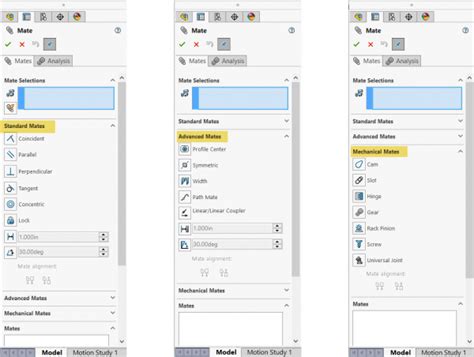 Mate Property Manager Interface Change In SOLIDWORKS