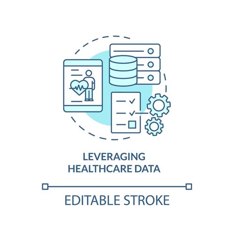 Leveraging Healthcare Data Turquoise Concept Icon Challenge Facing Healthcare Worker Abstract