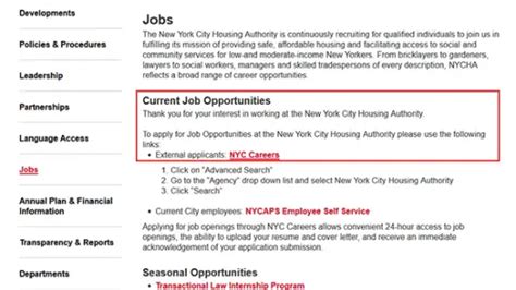 New York City Housing Authority Nycha Job Application And Careers