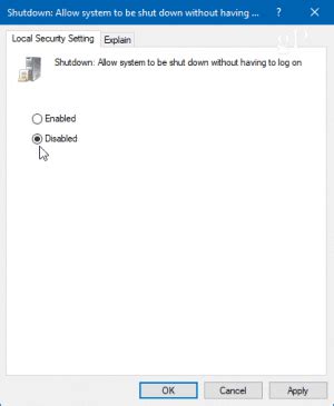 How To Add Or Remove A Power Button To Windows Login Screen