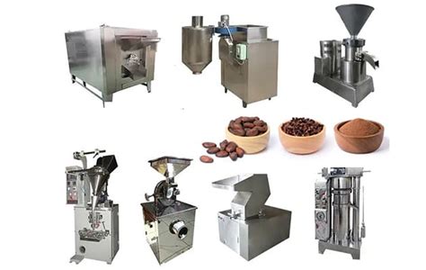 Cocoa Powder Machine Cocoa Bean Roaster Grinding Machine
