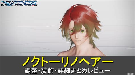 【pso2ngs】ノクトーリノヘアーの調整、装飾、レビューまとめ ロボアークスのpso2ngs攻略情報まとめ