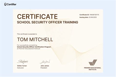 15 Free Security Training Certificate Templates