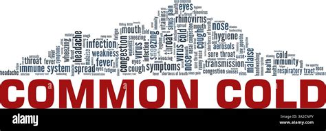 Common Cold Vector Illustration Word Cloud Isolated On A White Background Stock Vector Image