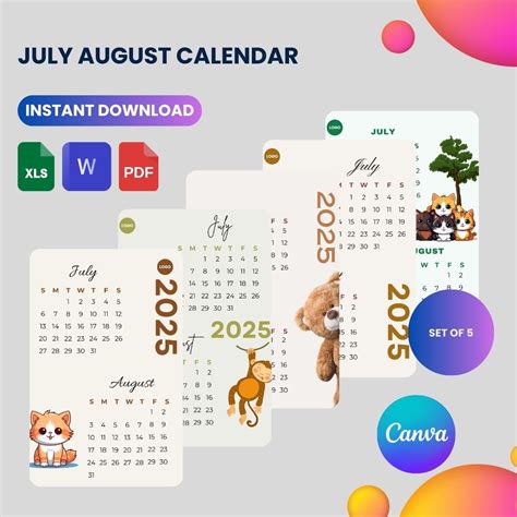 Calendar July And August 2025 2025 Quarterly Calendar To Print