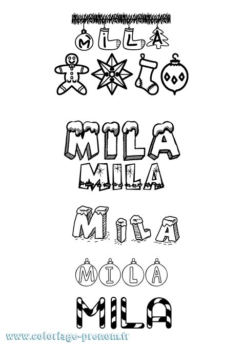 Coloriage Du Prénom Mila à Imprimer Ou Télécharger Facilement