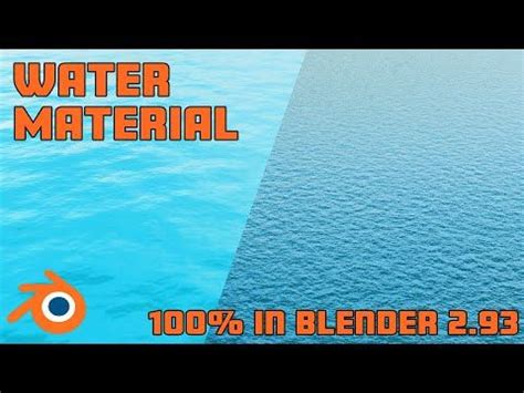 Easy Procedural Water Material Blender EEVEE YouTube In Blender Tutorial Blender