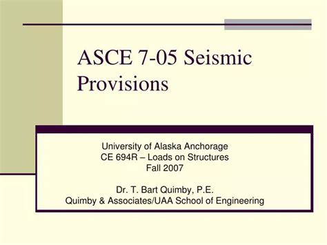 Ppt Asce 7 05 Seismic Provisions Powerpoint Presentation Free Download Id 231323