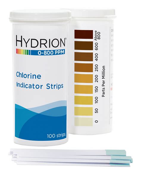 Hydrion 0 To 800 Ppm Free Chlorine Free Chlorine Chlorine Test Strip