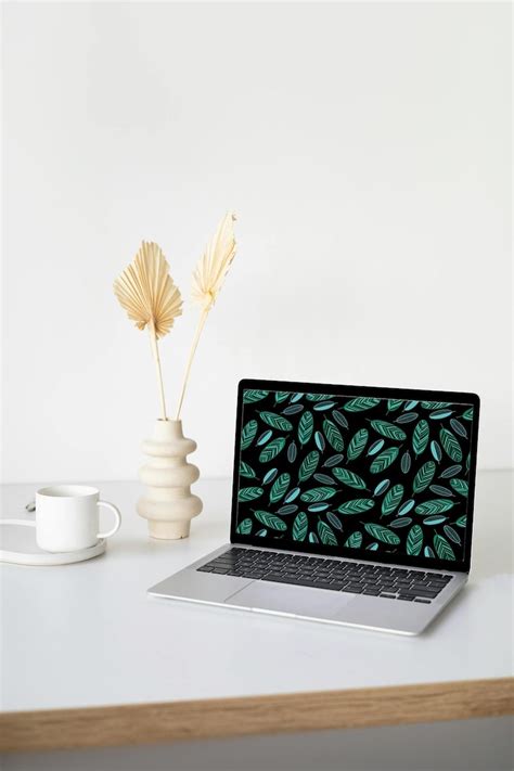 Leaf Screen Laptop Psd Mockup Premium Psd