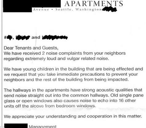 Fed Up Neighbours Complaint Letters About Loud Sex Prove Humour Is The Best Tactic Mirror Online
