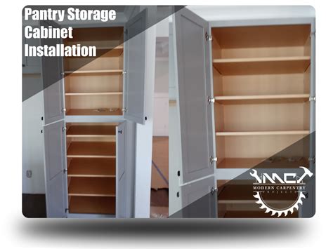 Pantry Storage Cabinet Installation Modern Carpentry Llc