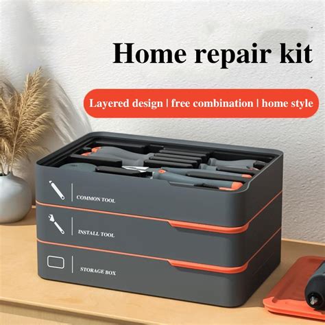Stackable Tool Box Set With Multiple Compartments For Household And Hardware Tools Shopee
