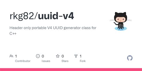 Github Rkg Uuid V Header Only Portable V Uuid Generator Class For C