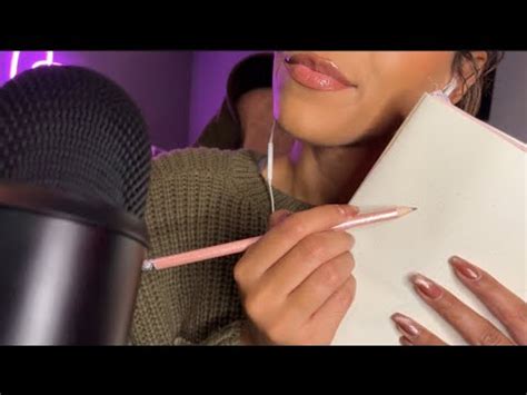 ASMR| drawing your portrait ️ (notebook/paper sounds) - YouTube