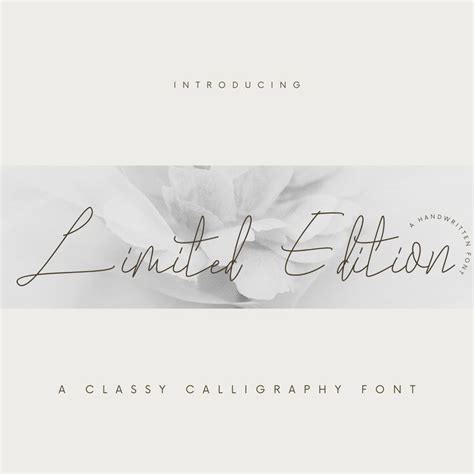 limited edition font handwritten signature script font cursive font
