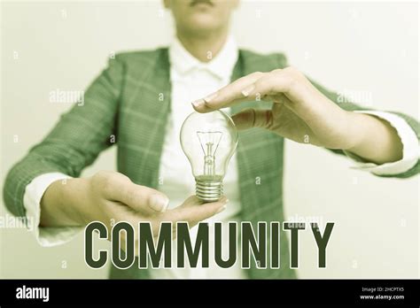 Conceptual Display Community Business Approach Specific Population With A Common